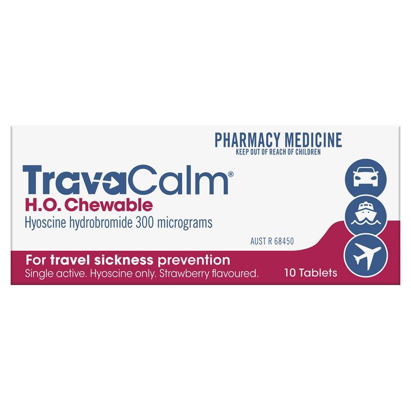 Buy Travacalm Travel Sickness HO 10 Tablets online at Chemist Warehouse