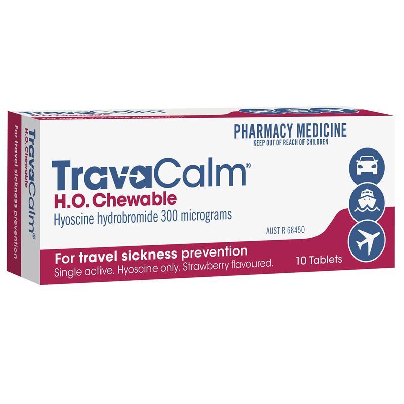Buy Travacalm Travel Sickness HO 10 Tablets online at Chemist Warehouse