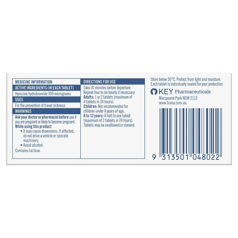 Buy Travacalm Travel Sickness HO 10 Tablets online at Chemist Warehouse