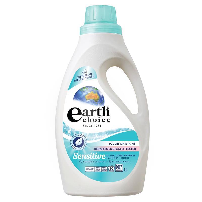 Buy Earth Choice Laundry Liquid Ultra Concentrate Sensitive 1 Litre ...