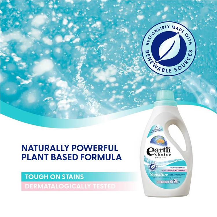 Buy Earth Choice Laundry Liquid Ultra Concentrate Sensitive 1 Litre ...