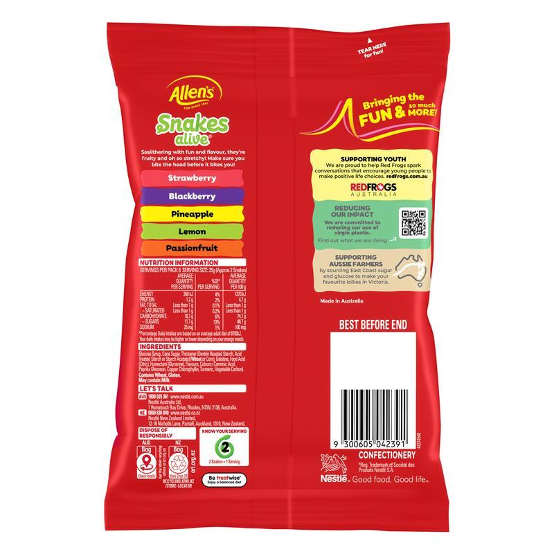 Buy Allens Snakes Alive 200g online at Chemist Warehouse