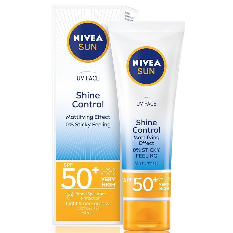 Buy NIVEA Sun UV Face Sunscreen Shine Control SPF50 50ml online at ...