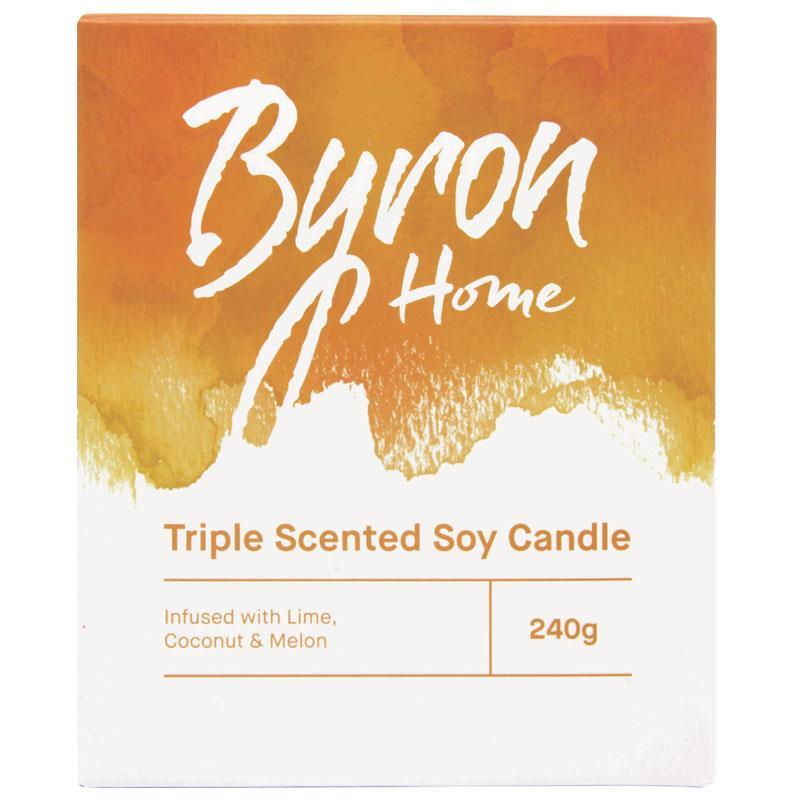 Buy Byron Home Triple Scented Soy Candle Lime Coconut & Melon online at ...