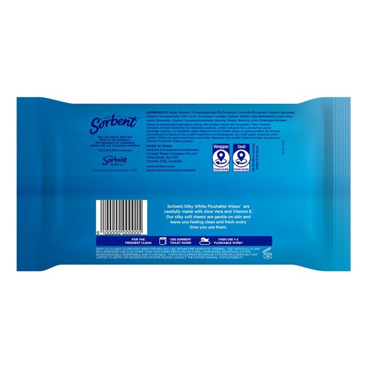 Buy Sorbent Flushable Wipes 80 Pack online at Chemist Warehouse