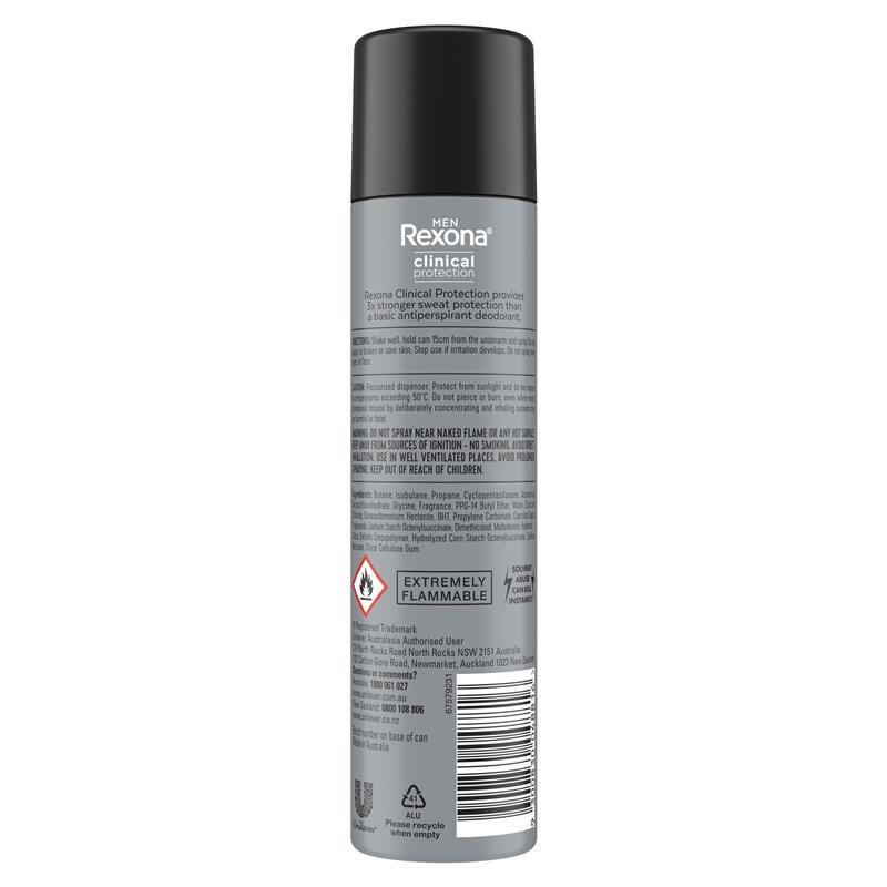 Buy Rexona Men Clinical Protection Antiperspirant Aerosol Sport 180ml ...