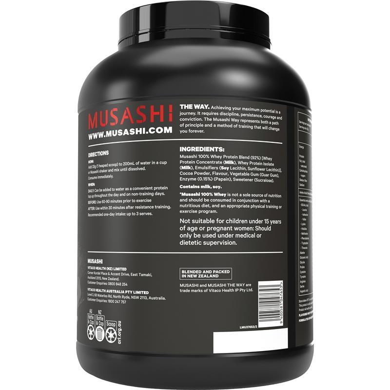 Buy Musashi 100% Whey Chocolate 2kg online at Chemist Warehouse