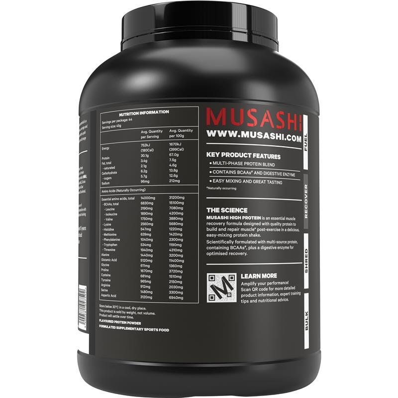 Buy Musashi High Protein Chocolate 2kg online at Chemist Warehouse