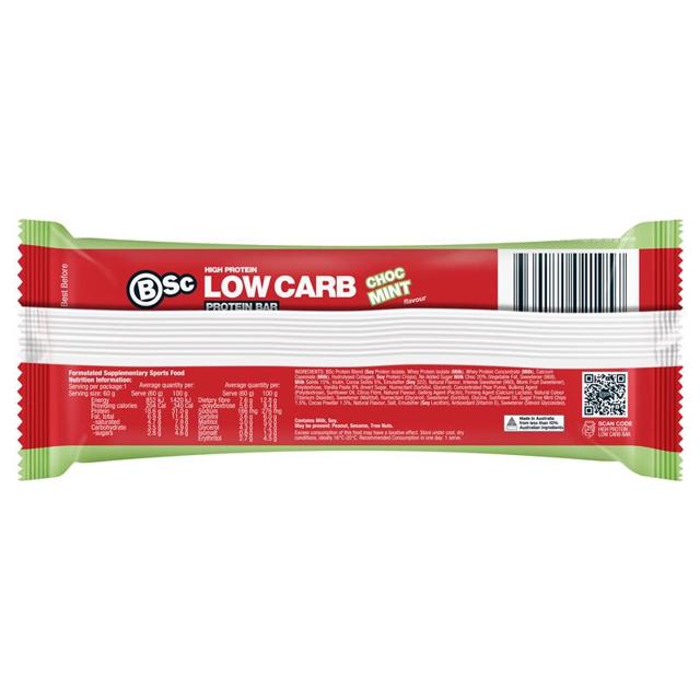 Buy BSc High Protein Low Carb Bar Choc Mint 60g online at Chemist Warehouse