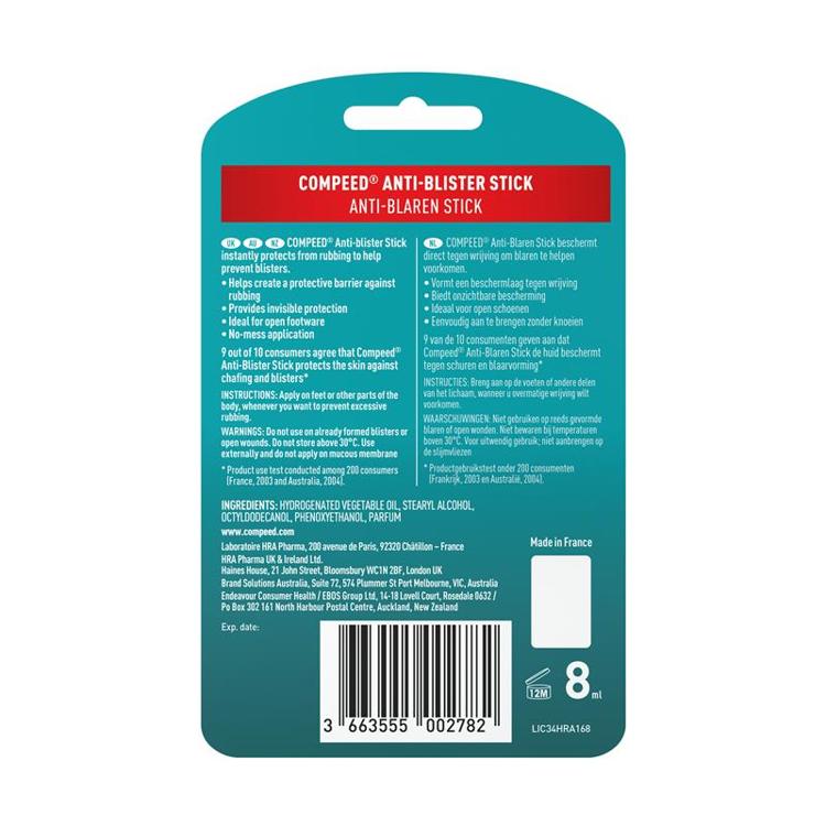 Buy Compeed Anti Blister Stick 8ml online at Chemist Warehouse