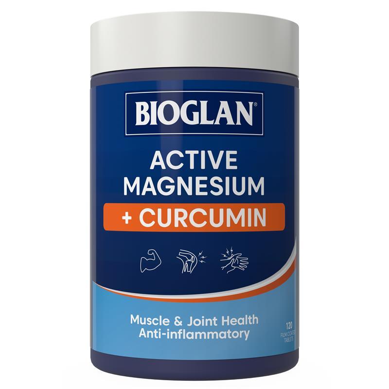Buy Bioglan Magnesium + Curcumin 120 Tablets online at Chemist Warehouse
