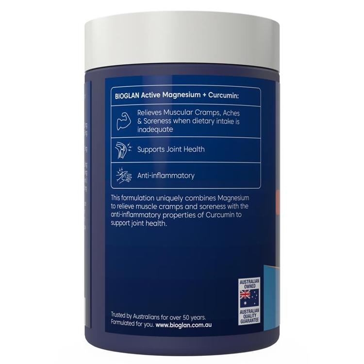 Buy Bioglan Magnesium + Curcumin 120 Tablets online at Chemist Warehouse
