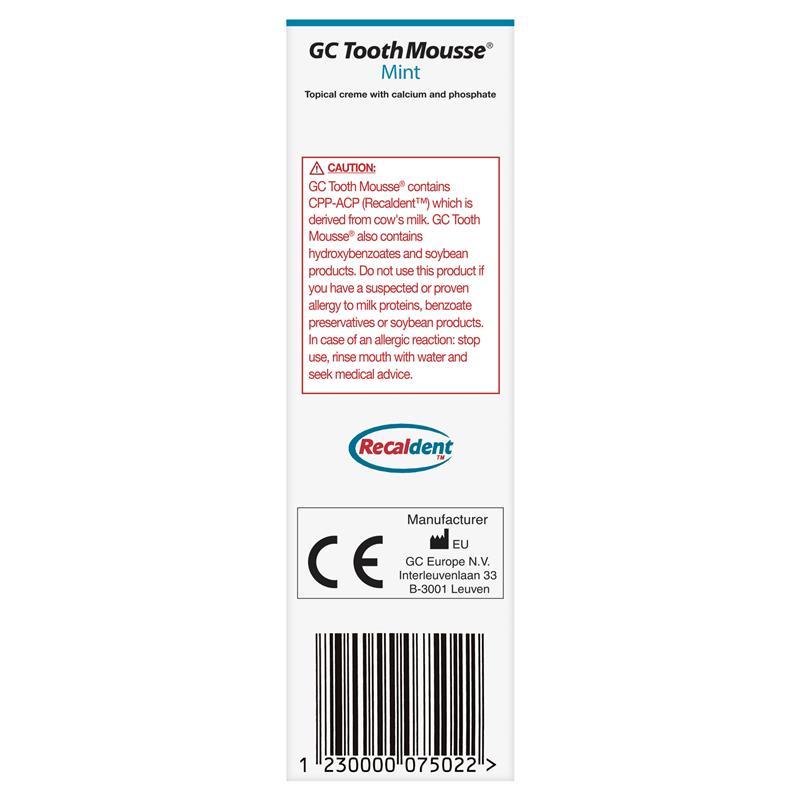 Buy GC Tooth Mousse Mint 40g online at Chemist Warehouse