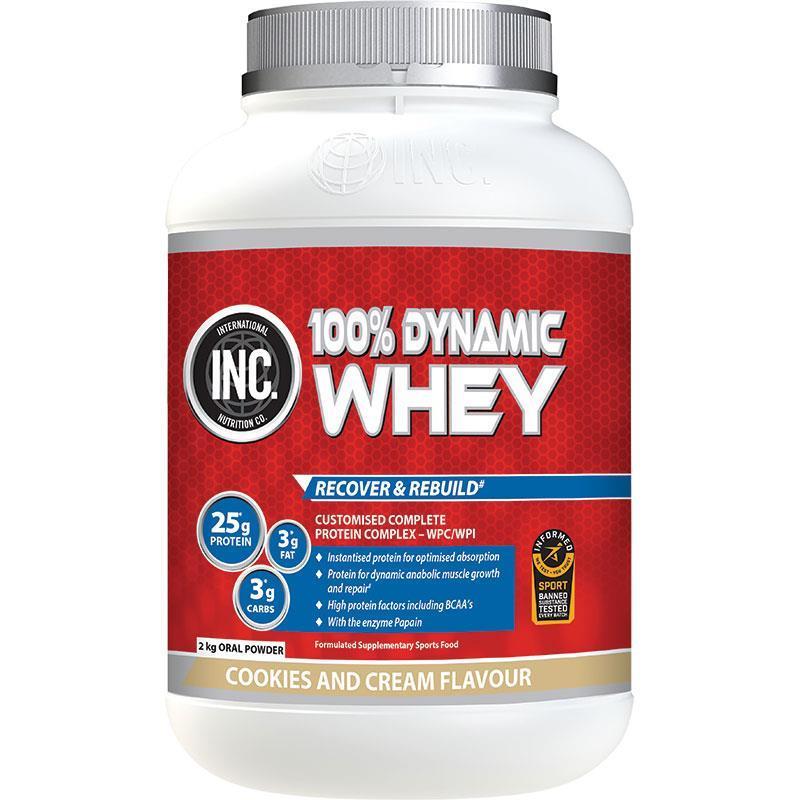 Buy INC. 100% Dynamic Whey Cookies and Cream Flavour 2kg online at ...
