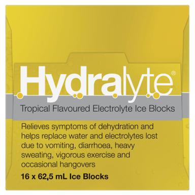Buy Hydralyte Electrolyte Ice Blocks Tropical 16 online at Chemist ...