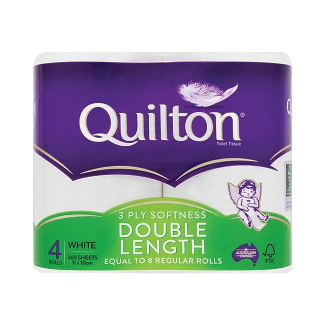 Buy Quilton Toilet Tissue Double Length 4 Pack online at Chemist Warehouse